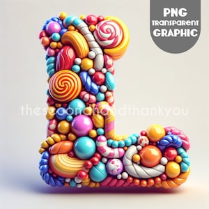 Candy Clipart, Doodle Letters, Doodle Font, 3D Letters, Alphabet PNG ...