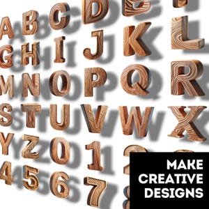 Wood Letters PNG, Doodle Letters, Doodle Font, 3D Letters, Alphabet PNG ...