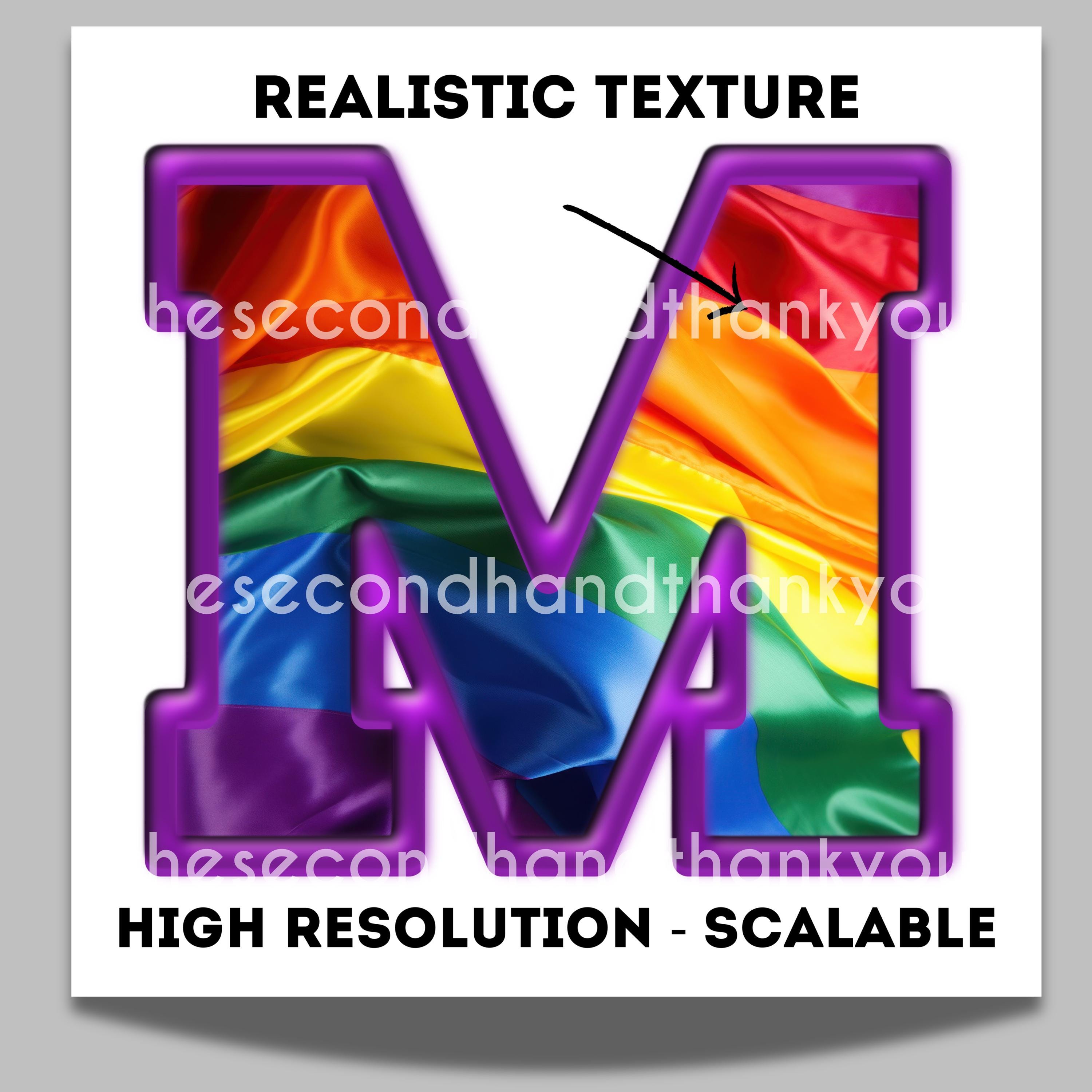 Pride Alphabet Clipart PNG | Abc LGBTQ Rainbow Letters & Numbers | 3D ...
