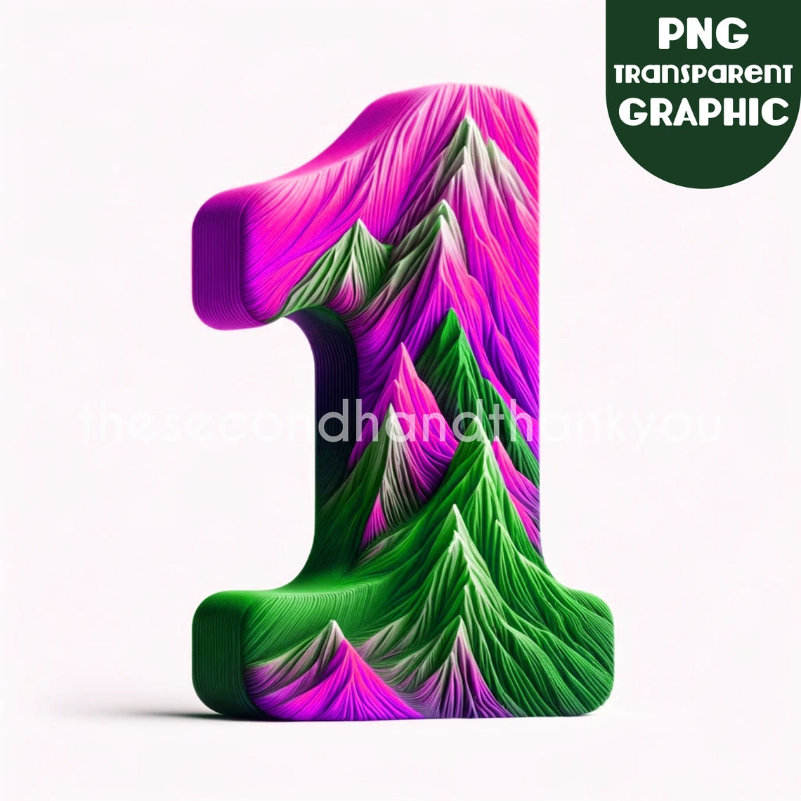 Colorful 3D Alphabet, Sublimation Letters, Mountain Clipart, Doodle ...