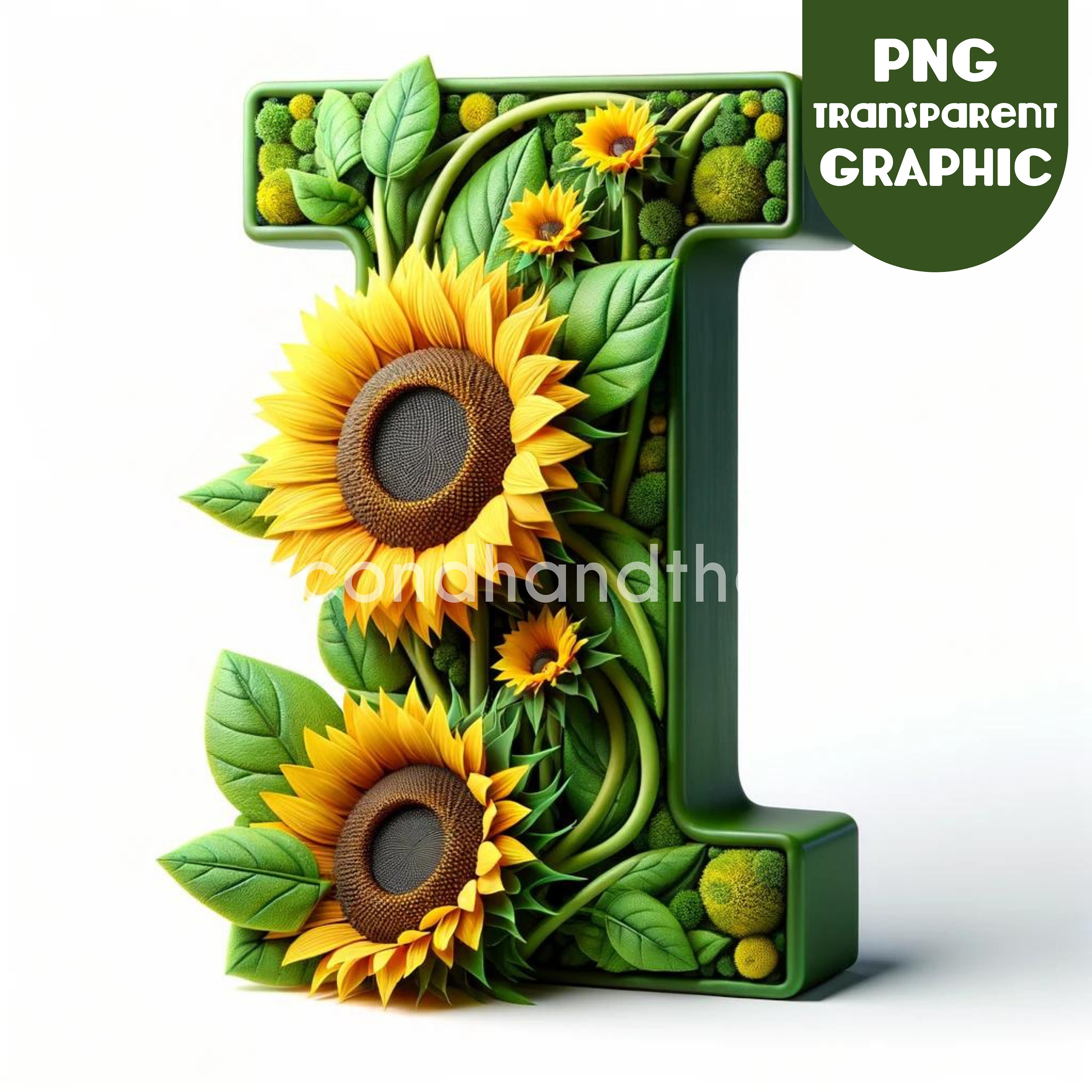 Sunflower PNG Clipart, Sunflower Alphabet, Doodle Letters, Doodle Font ...