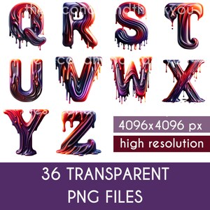 3D Letters, Alphabet Clipart, Alphabet PNG, Bundle 3D Alphabet, Candle ...