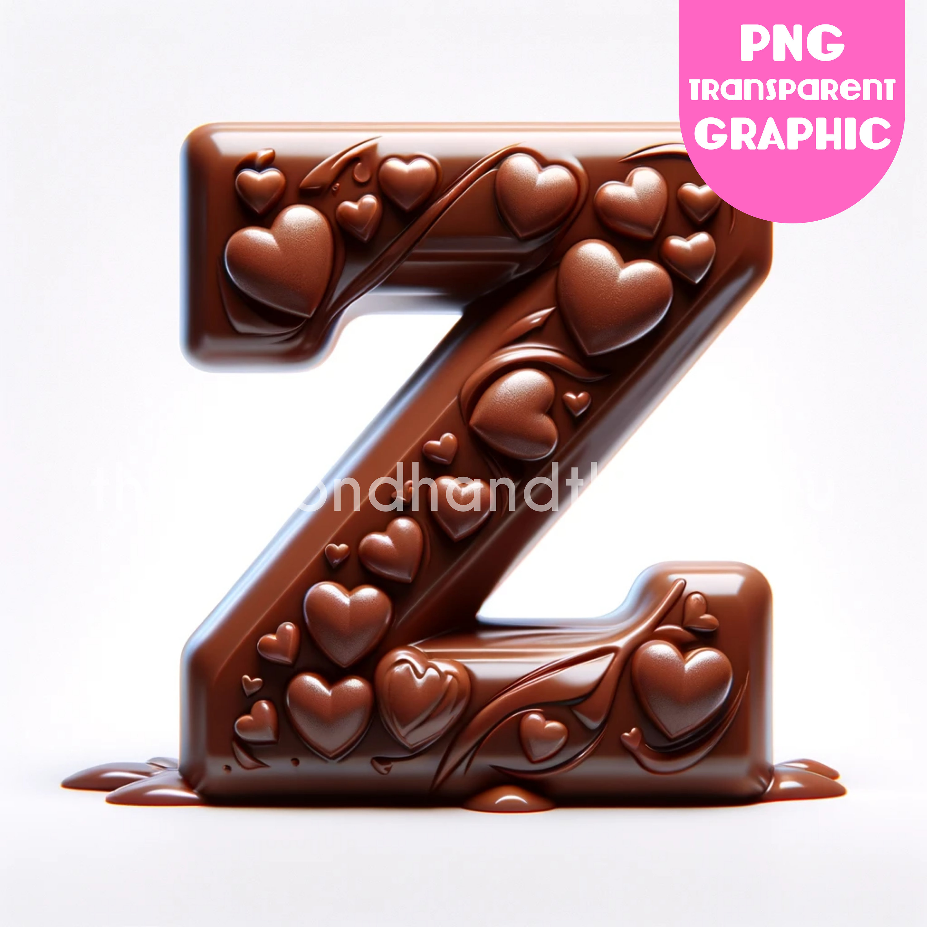 Valentines Day Alphabet, Chocolate Letter PNG, Chocolate Font, Doodle ...