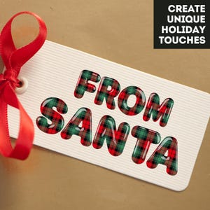 Plaid Alphabet Clipart 3D Christmas Letters & Numbers PNG Plaid Font ...