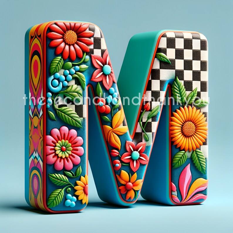 70s Retro Letters, Doodle Letters, 3D Letters, Retro Clipart, Alphabet ...