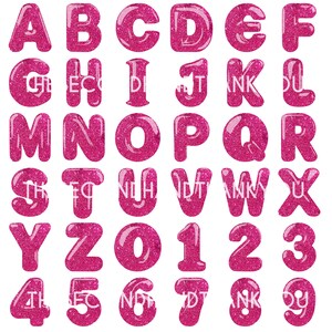 Pink Glitter Alphabet PNG Clipart, 3D PNG Letters & Numbers, Alpha ...