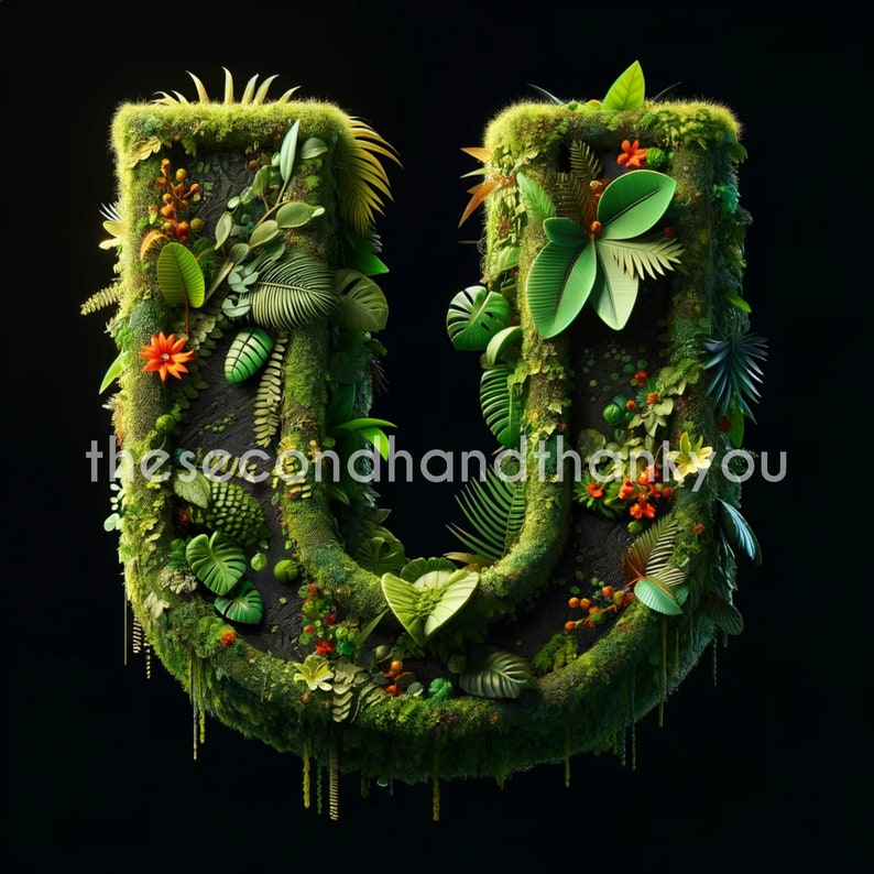 Jungle PNG, Doodle Letters, Doodle Font, 3D Letters, Alphabet PNG ...