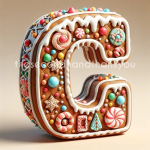 3D Doodle Letters, Gingerbread Letters and Numbers, Gingerbread ...