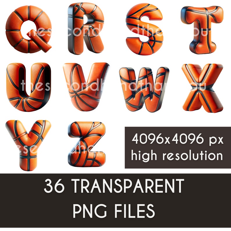 Basketball PNG, Doodle Letters, Doodle Font, 3D Letters, Alphabet PNG ...