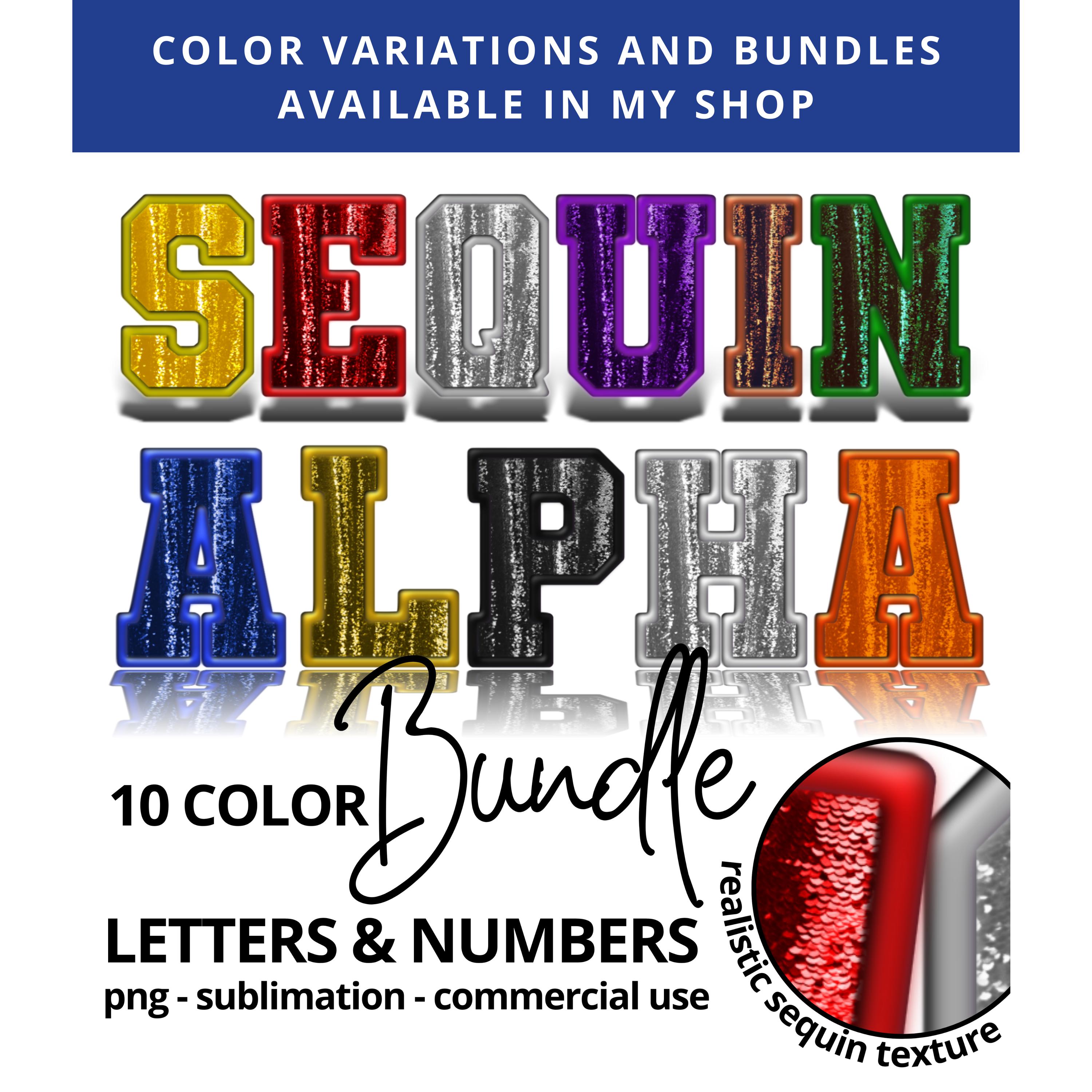 Pastel Sequin Alphabet Doodle Font Bundle - Sublimation PNG Clipart ABC ...
