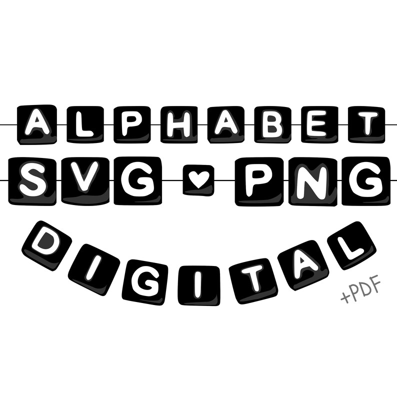 Friendship Bracelet SVG, Doodle Letters, Doodle Font, Digital Stickers ...