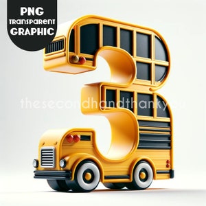 School Bus PNG Clipart, Doodle Letters, Doodle Font, 3D Font, 3D ...