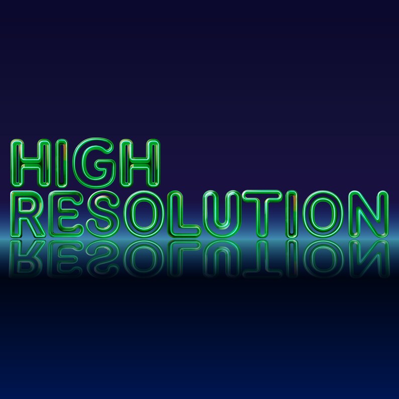 Neon Font PNG Lettering, Digital Green Glowing Letters, 3D Alpha Doodle ...