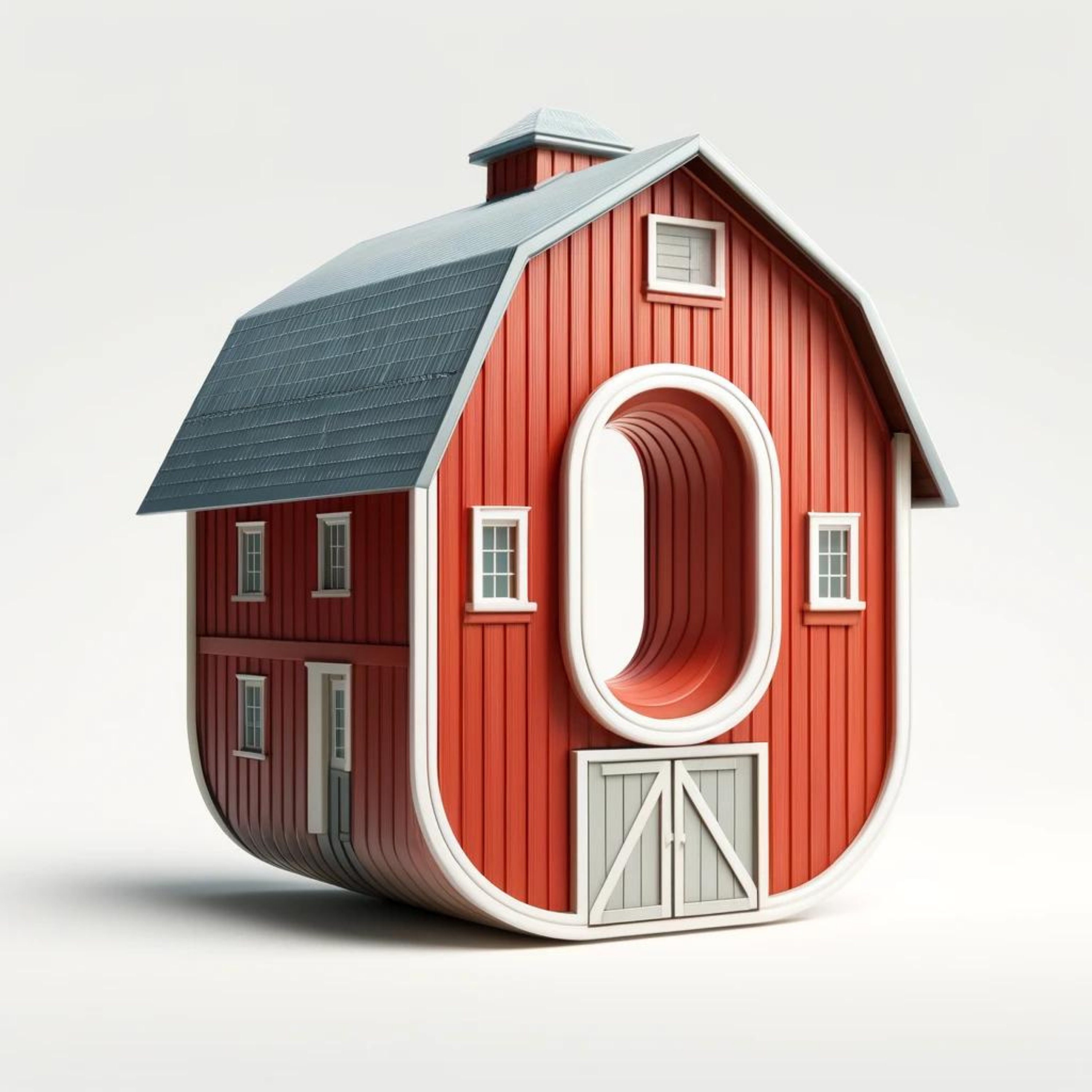 Farm Font Letters for Birthday Invites, Red Barn Alphabet Set, PNG ...