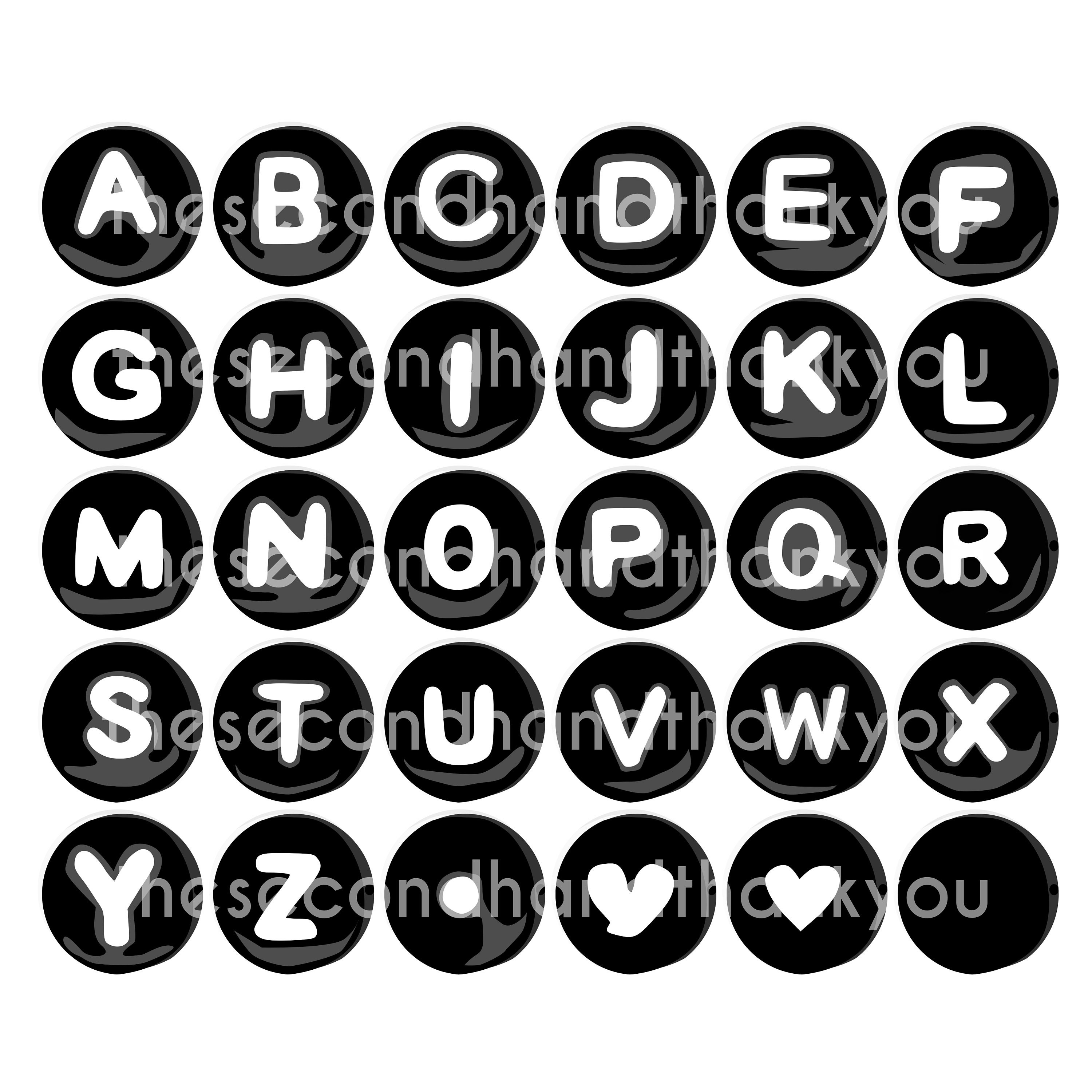 Doodle Letters, Doodle Font, SVG Bundle, Friendship Bead SVG, Alphabet ...