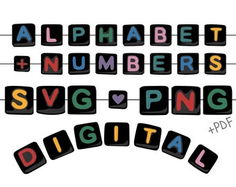 Friendship Bead Bracelet Font OTF SVG, Sequin Alphabet Doodle Letters ...