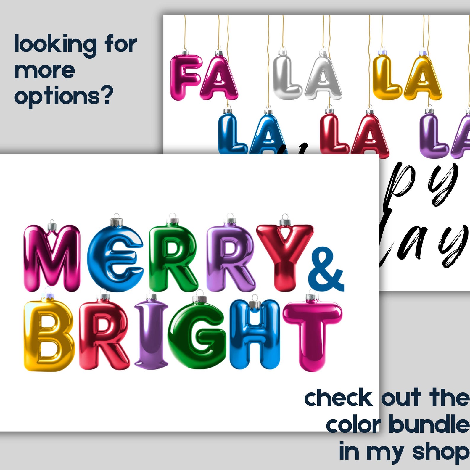 Christmas Alphabet Clipart Shiny Bright Colorful Holiday Letters ...