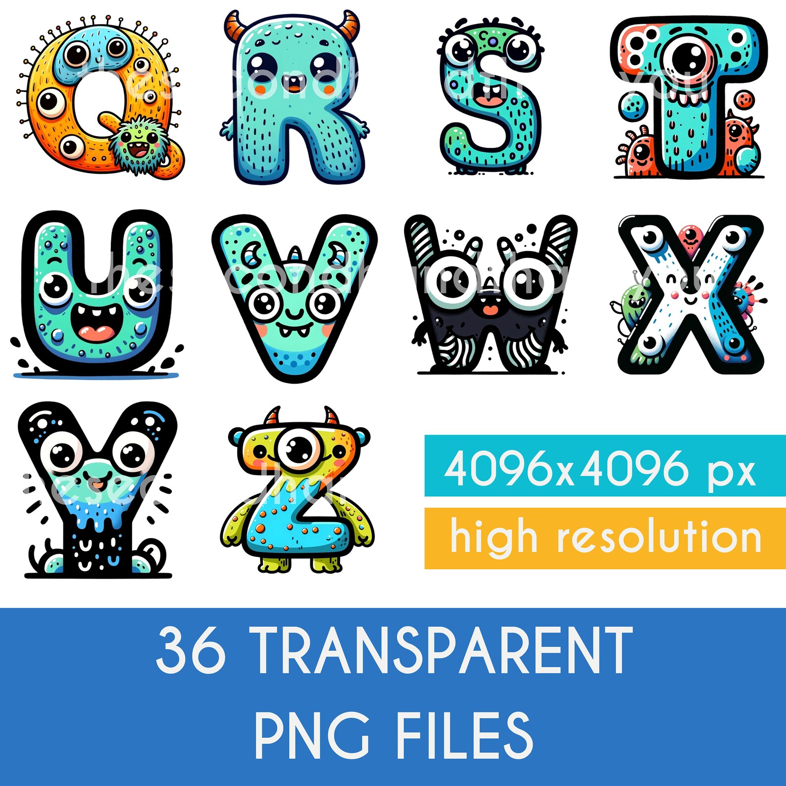 Monster PNG, Doodle Letters, Doodle Font, Monster Alphabet, Alphabet ...