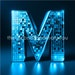 Blue Disco Ball 3D Alphabet: Colorful Sparkly Clipart Letters, Groovy ...