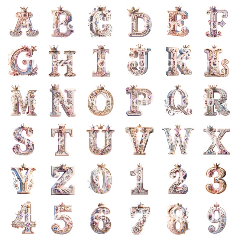 Princess PNG, Doodle Letters, Doodle Font, 3D Letters, Alphabet PNG ...