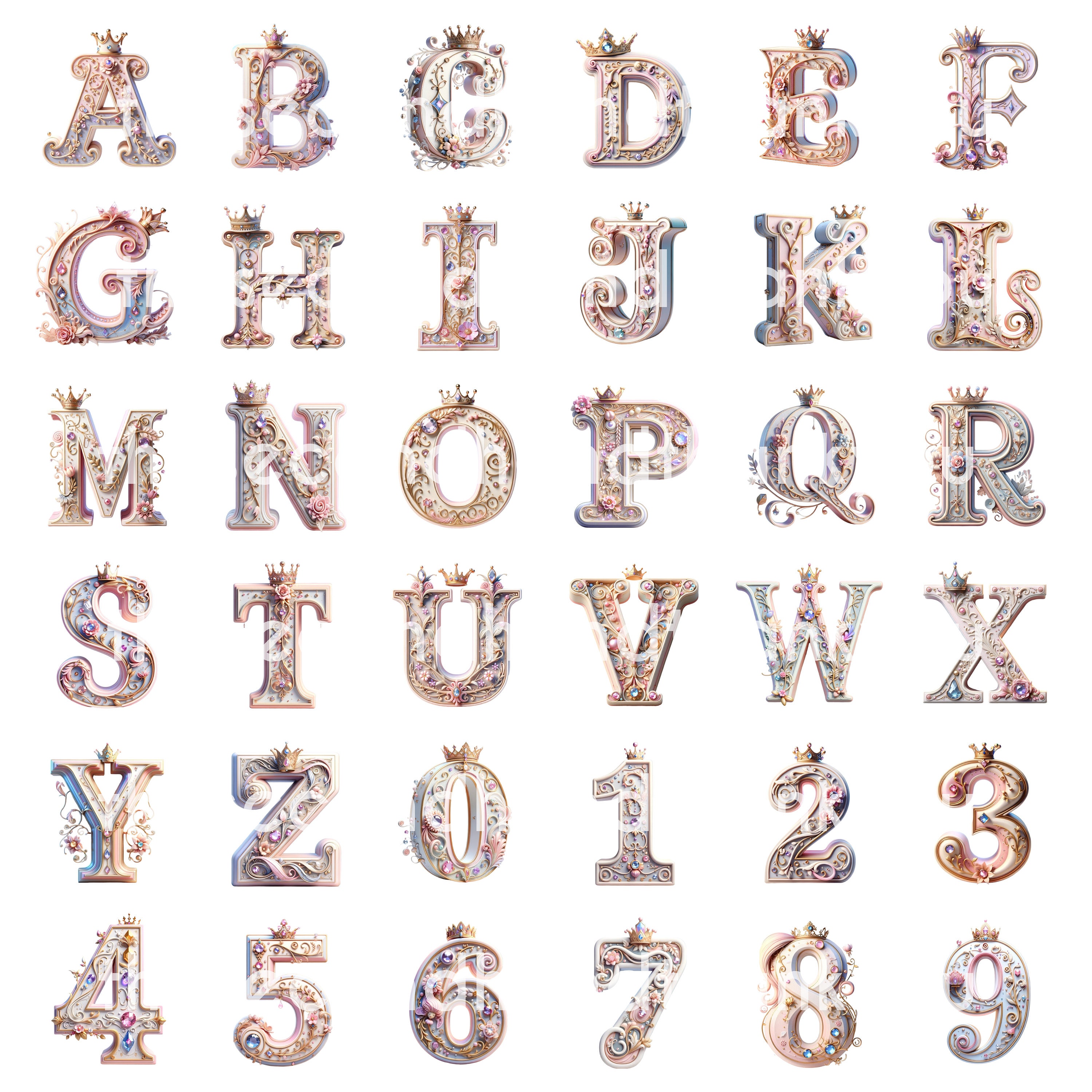 Princess PNG, Doodle Letters, Doodle Font, 3D Letters, Alphabet PNG ...