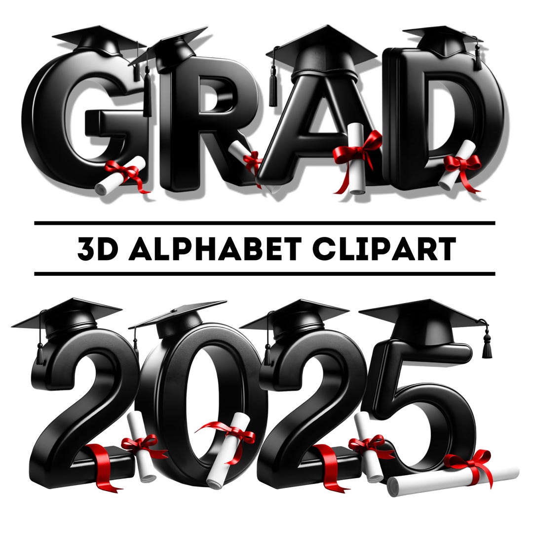 Graduation Font for Banners Announcement, Senior Class 2025, Graduate ...