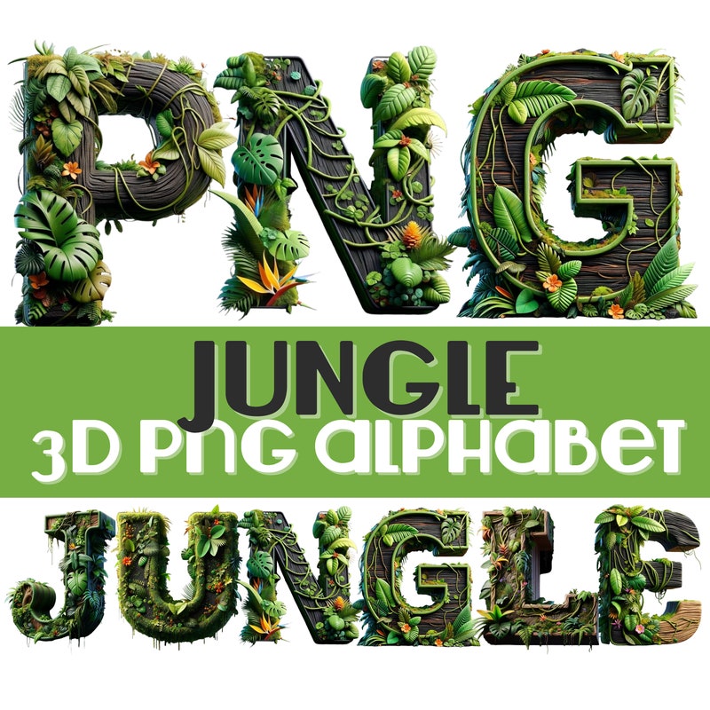 Jungle Letters - Etsy