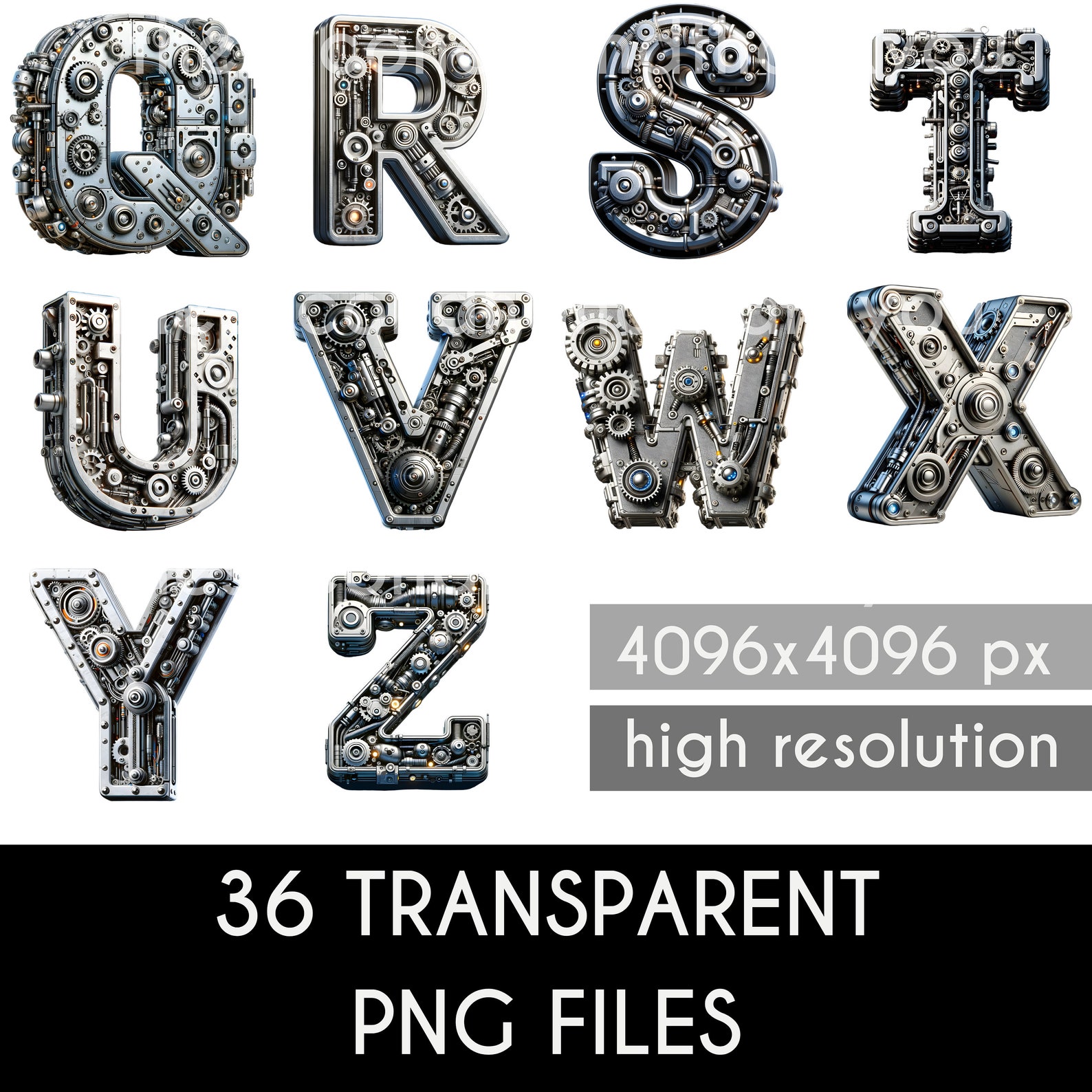 Robot PNG, Doodle Letters, Doodle Font, 3D Letters, Alphabet PNG ...