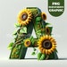 Sunflower PNG Clipart, Sunflower Alphabet, Doodle Letters, Doodle Font ...
