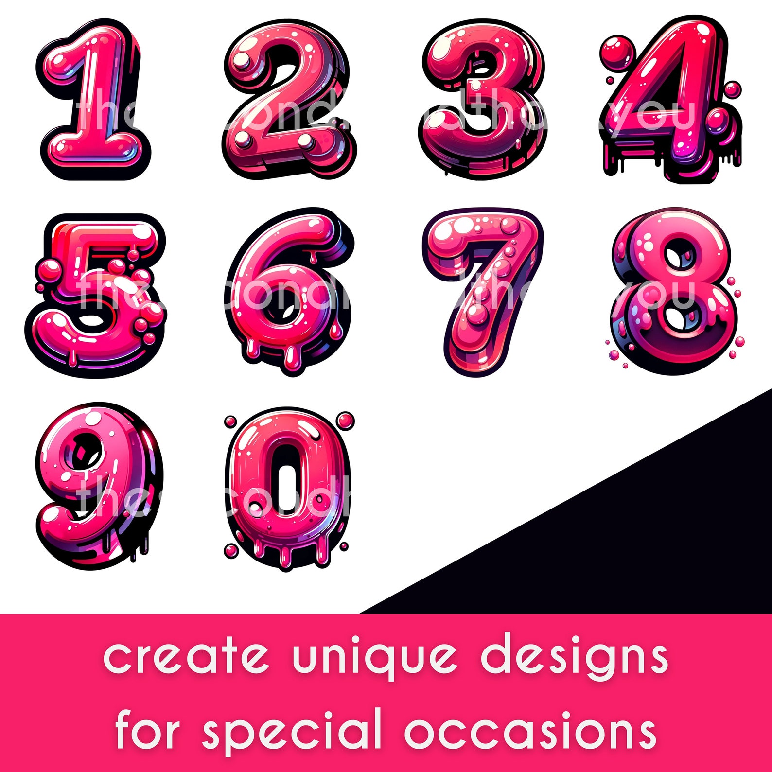 Graffiti Font Bundle - 3D PNG Alphabet, Bubble Letters, Doodle Font ...