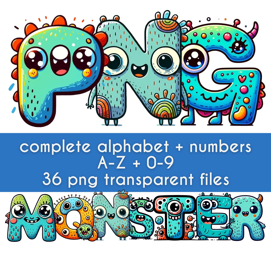 Monster PNG, Doodle Letters, Doodle Font, Monster Alphabet, Alphabet ...