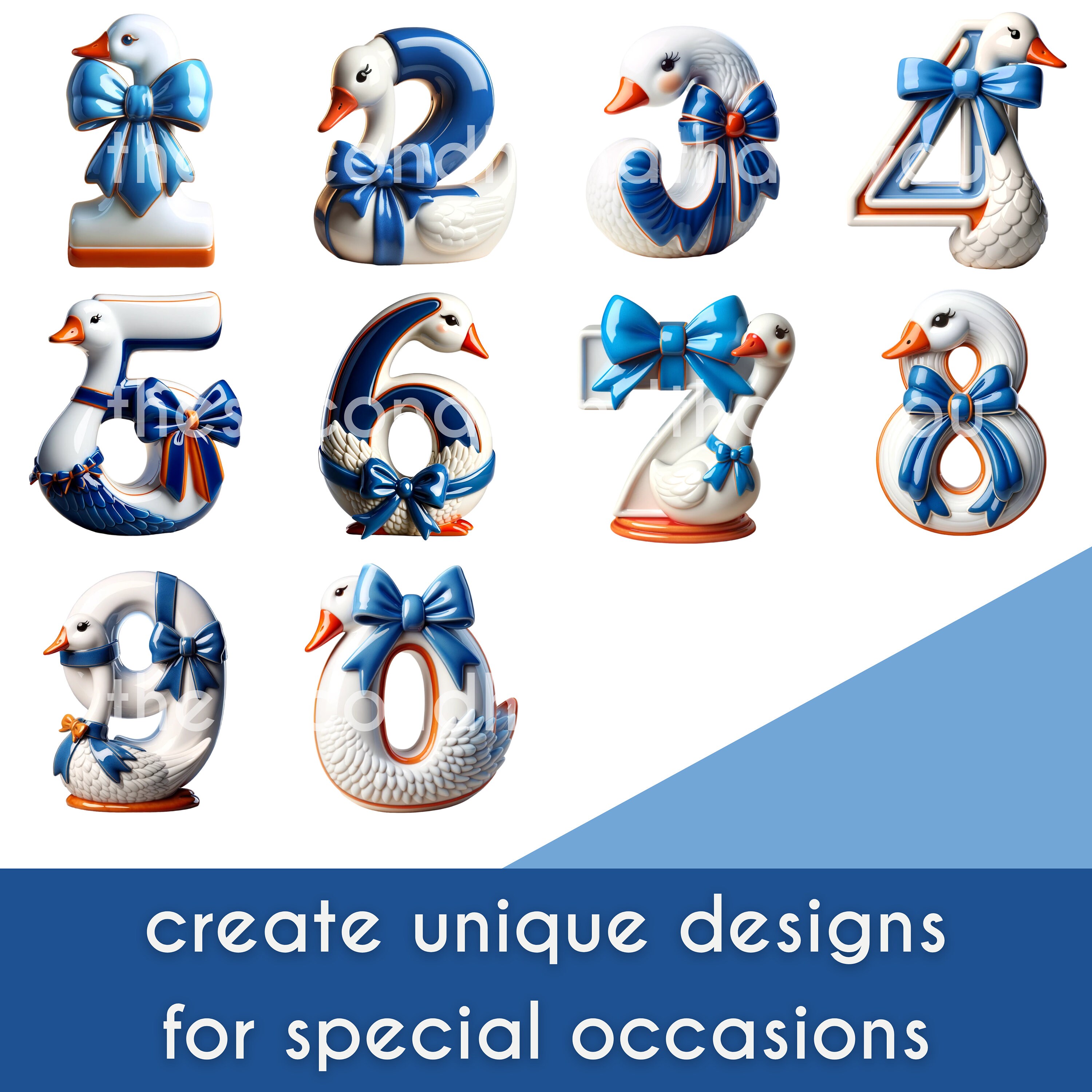 Vintage White Goose PNG, 3D Holiday Alphabet, Doodle Letters, Doodle ...
