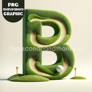 Golf Alphabet, Golf PNG, Doodle Letters, Doodle Font, 3D Letters ...