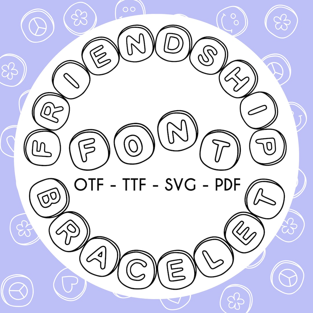 Friendship Bracelet Font - Era Font, Beaded Round Font, Concert Font ...