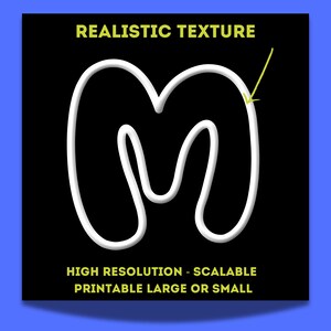 Puffed Outline Font | Alphabet Clipart PNG | Uppercase Lowercase ...