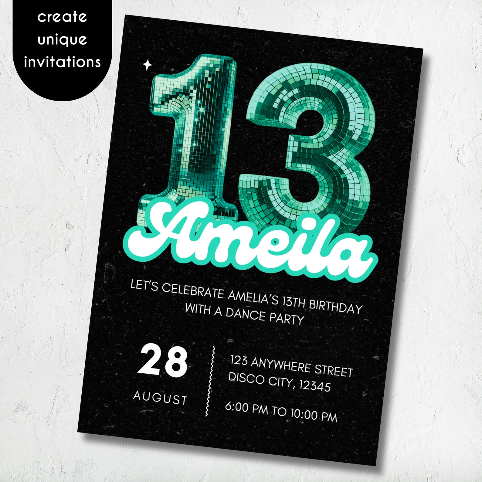 Disco Ball PNG Font: 3D Alphabet Colorful Green Sparkly Clipart Letters ...