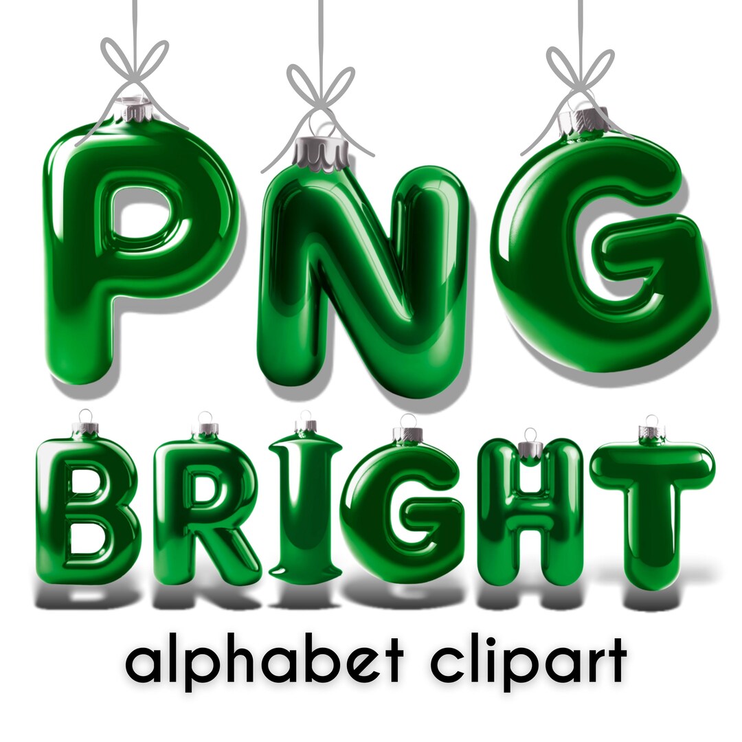 Christmas Alphabet Clipart | Shiny Bright Colorful Holiday Letters ...