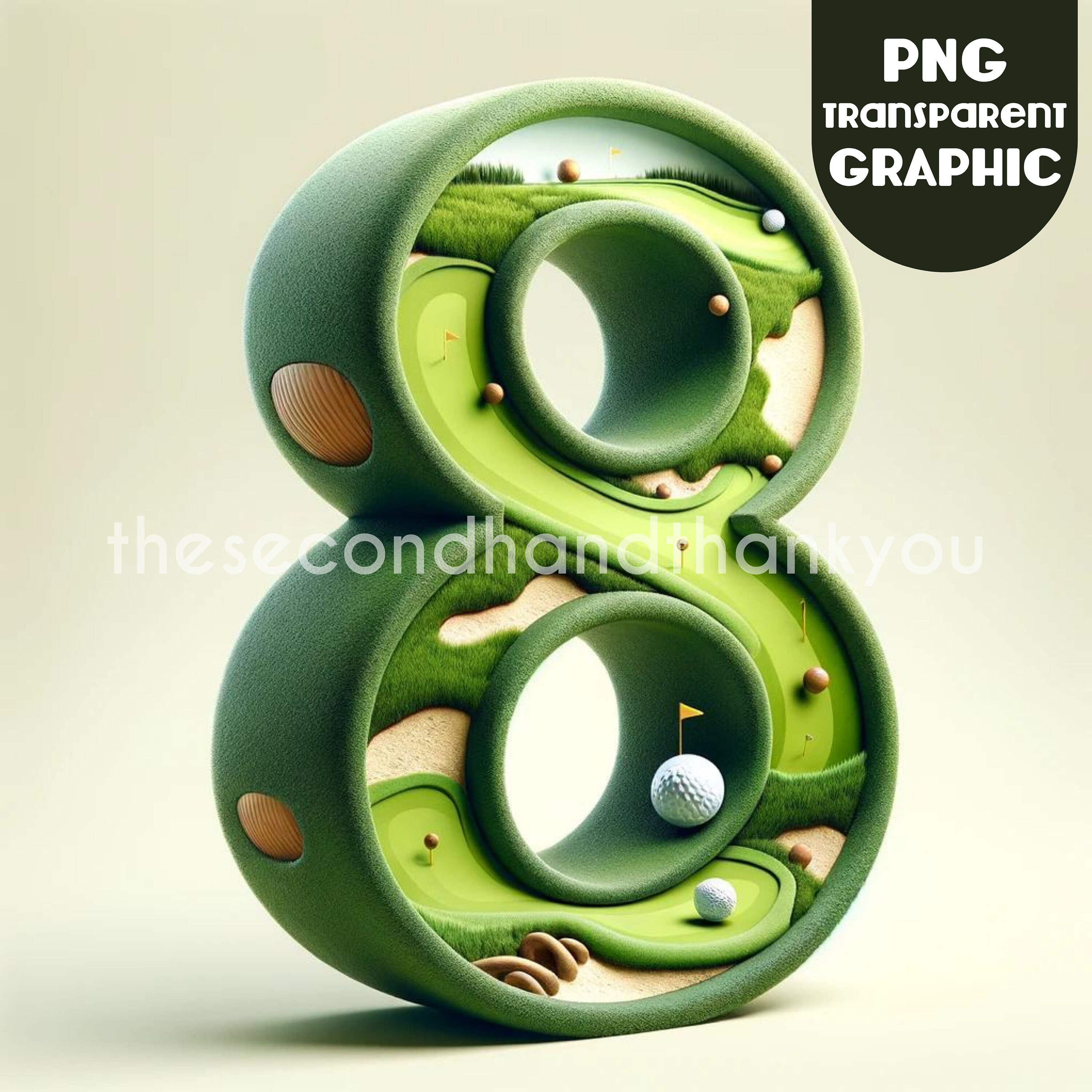 Golf Alphabet, Golf PNG, Doodle Letters, Doodle Font, 3D Letters ...