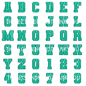 Turquoise Sequin Alphabet PNG ABC Alpha - Team Sports Glitter Letters ...
