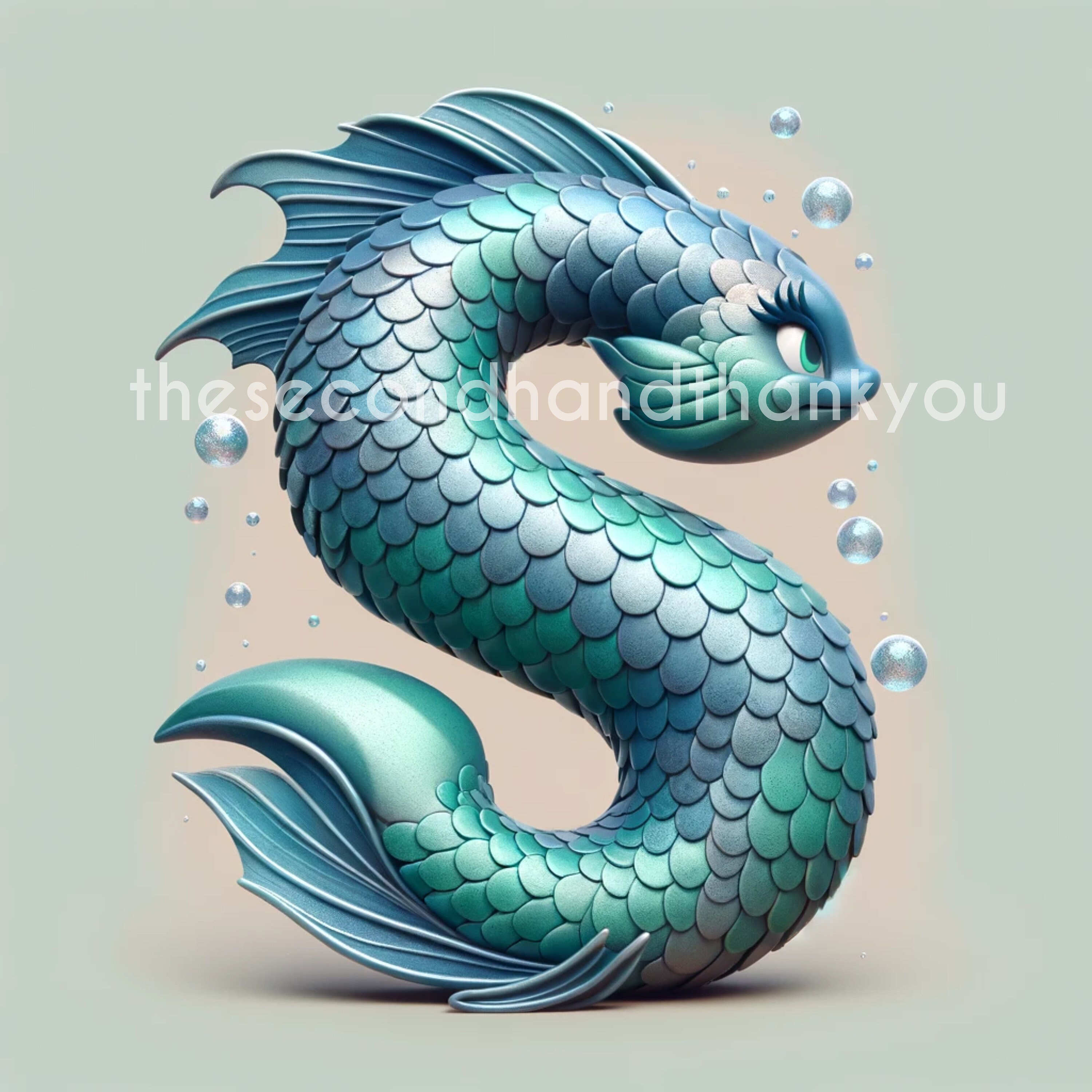 Mermaid PNG, Doodle Letters, Doodle Font, 3D Letters, Alphabet PNG ...