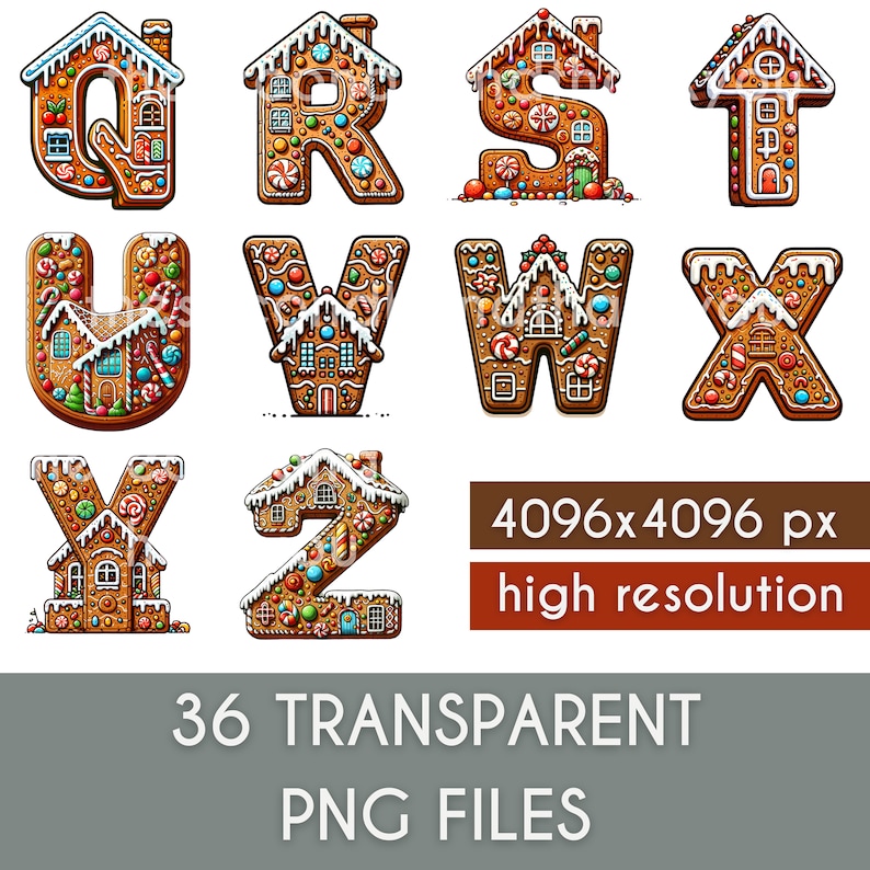 Christmas Letters, Christmas Doodle Letters, Gingerbread Alphabet ...