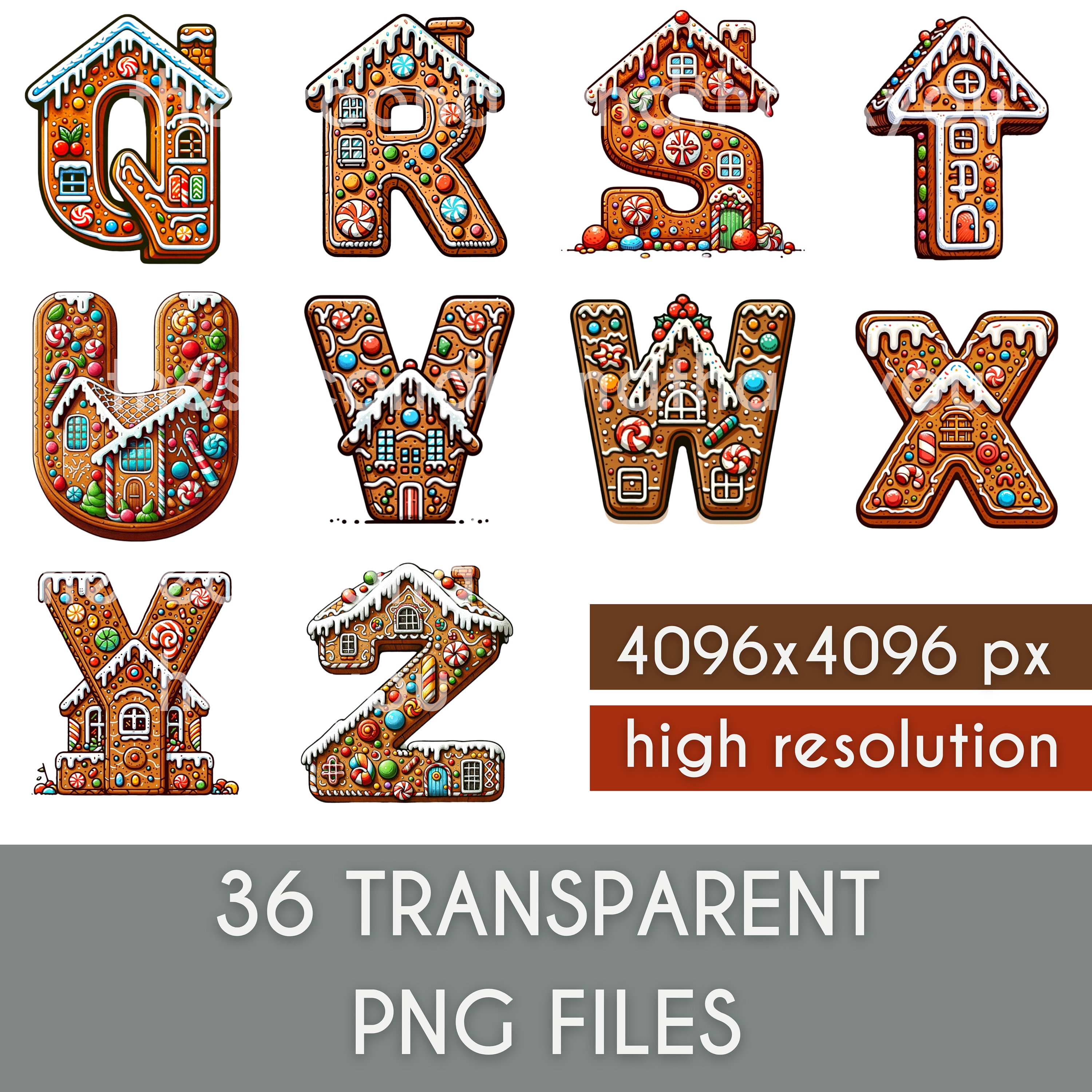 Christmas Letters, Christmas Doodle Letters, Gingerbread Alphabet ...