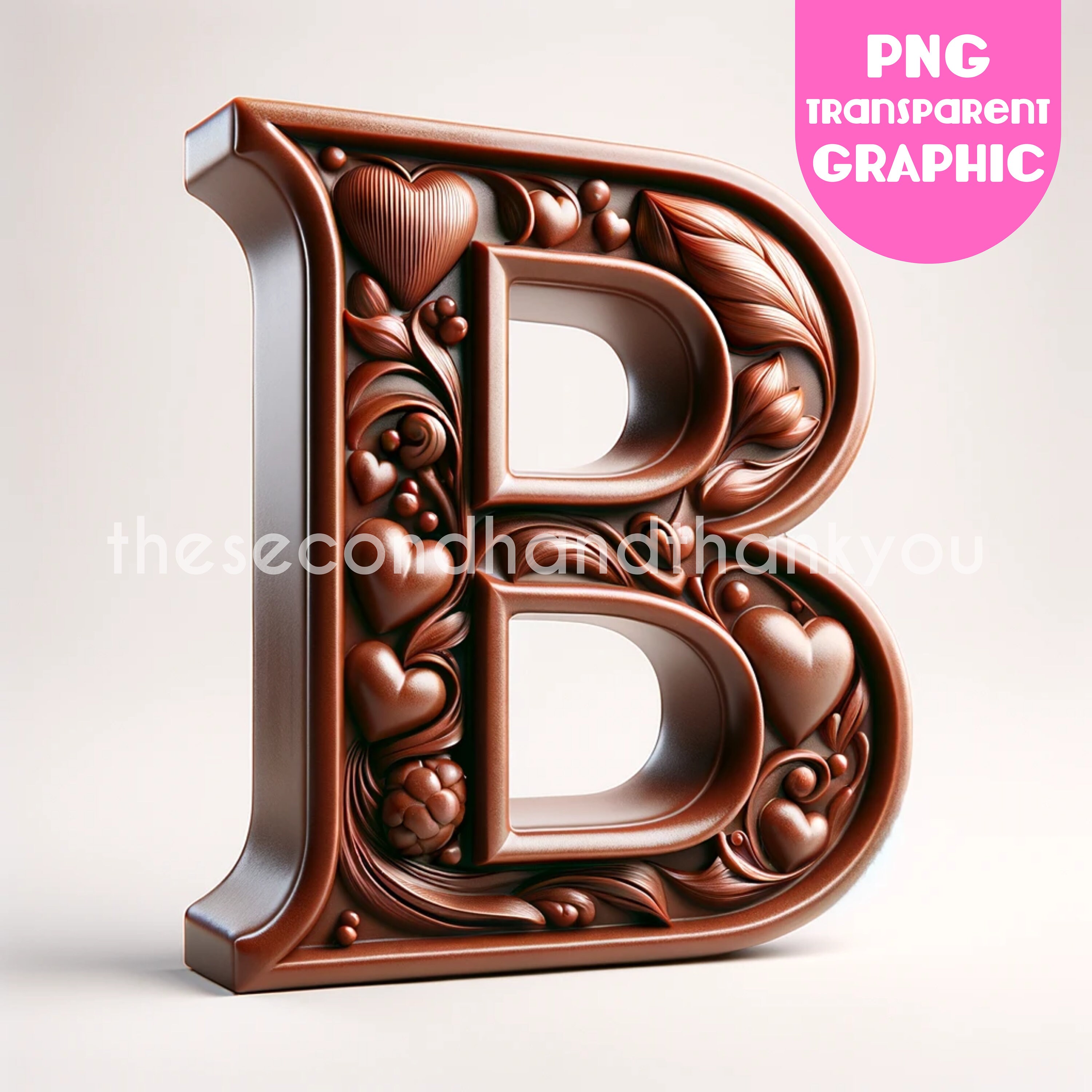 Valentines Day Alphabet, Chocolate Letter PNG, Chocolate Font, Doodle ...