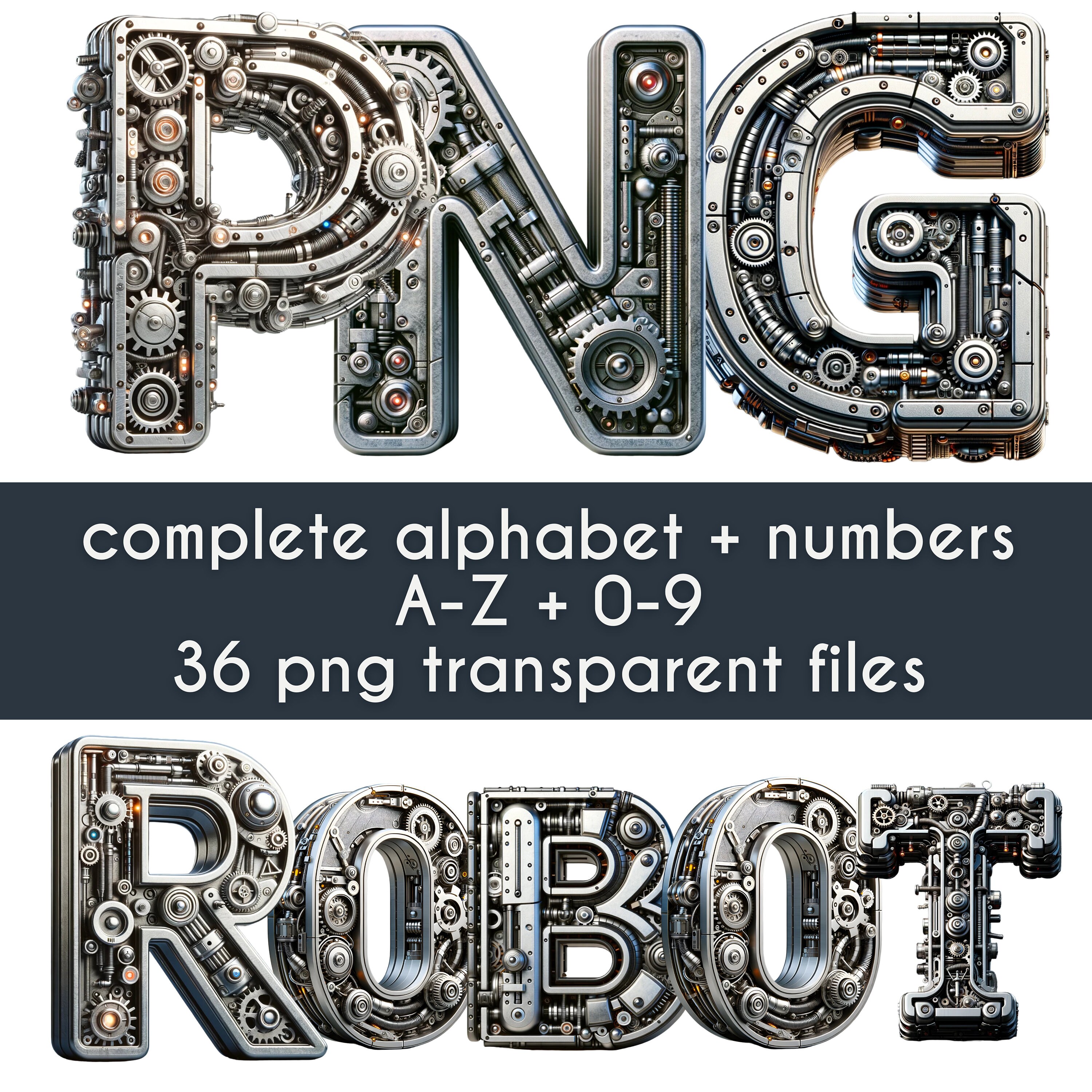 Robot PNG, Doodle Letters, Doodle Font, 3D Letters, Alphabet PNG ...