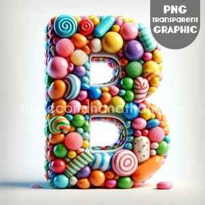 Candy Clipart, Doodle Letters, Doodle Font, 3D Letters, Alphabet PNG ...