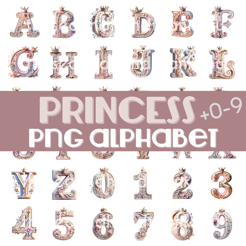 Princess PNG, Doodle Letters, Doodle Font, 3D Letters, Alphabet PNG ...