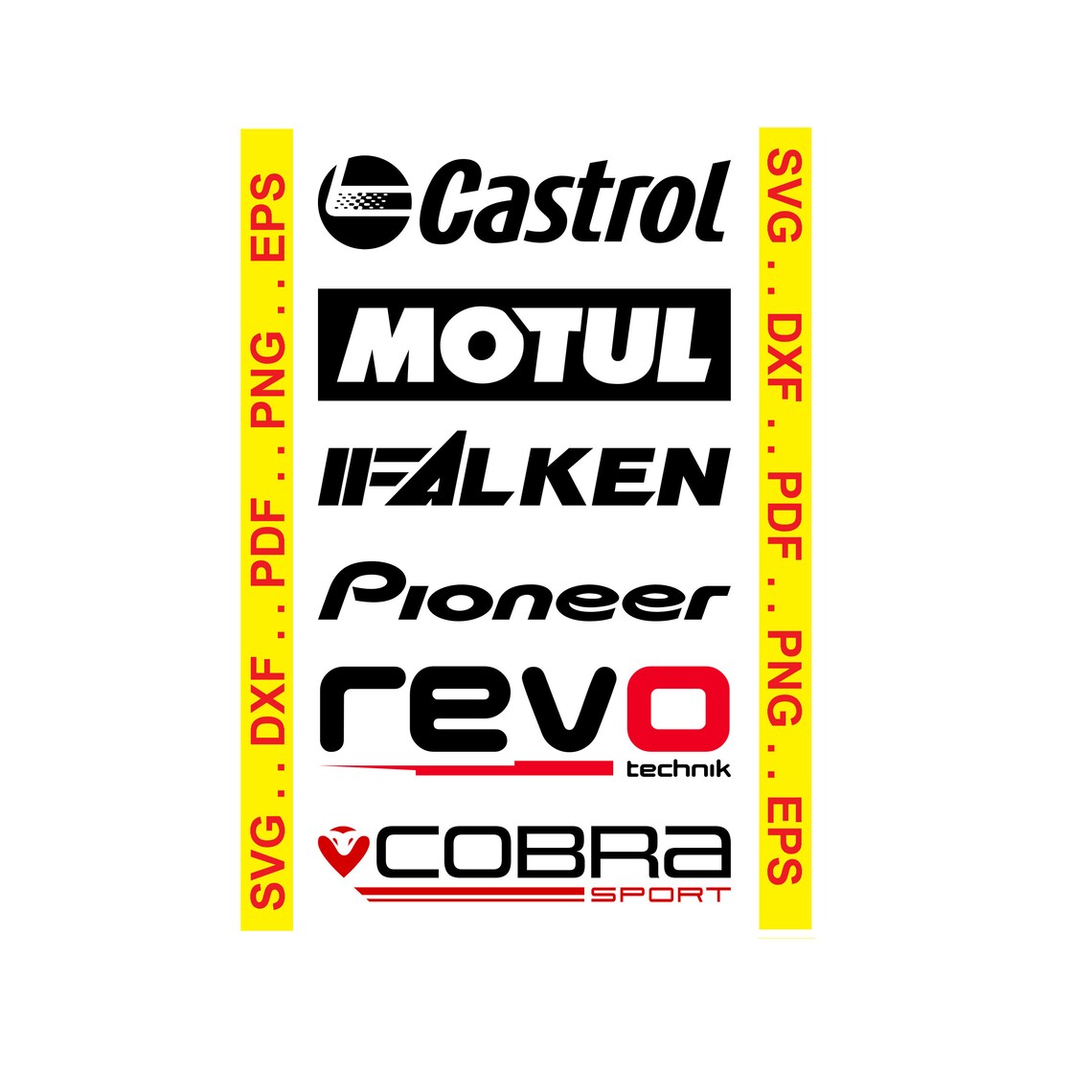 SVG Car Branding Bundle 6 .svg .pdf .png .eps & .dxf Digital Files for ...