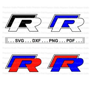 VW R Logo Bundle 2 .svg .pdf .png & .dxf Digital Vector Files for Vinyl ...