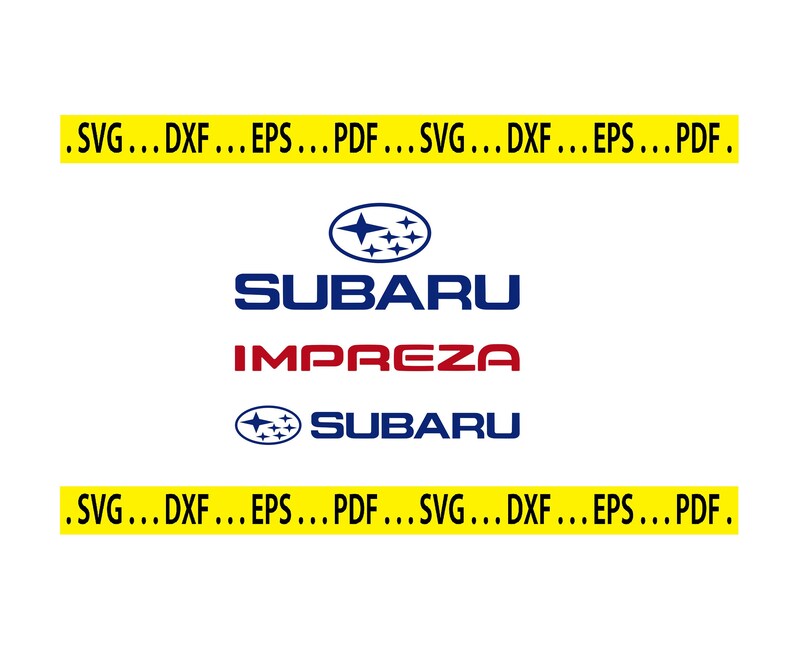 SUBARU Svg WRX, STI Logo Digital Files .svg .dxf .png .eps & .pdf ...