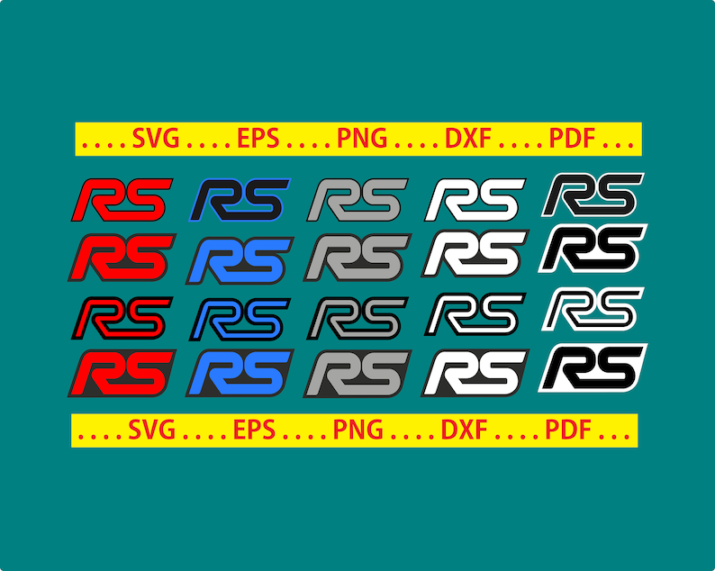 FORD RS Logo Digital Files .svg .dxf .png .eps & .pdf - Etsy